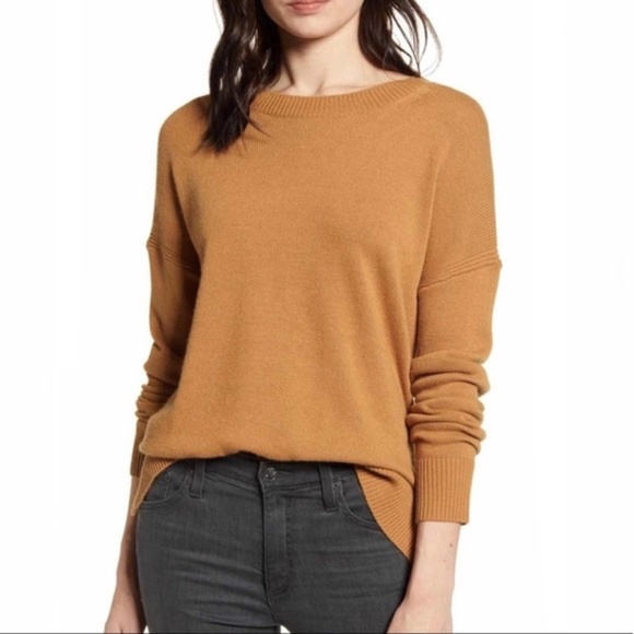 Chelsea28 | Sweaters | Chelsea 28 Tan Dale High Low Crew Neck Cashmere ...